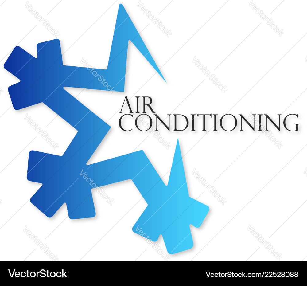 Snowflake air conditioner symbol Royalty Free Vector Image
