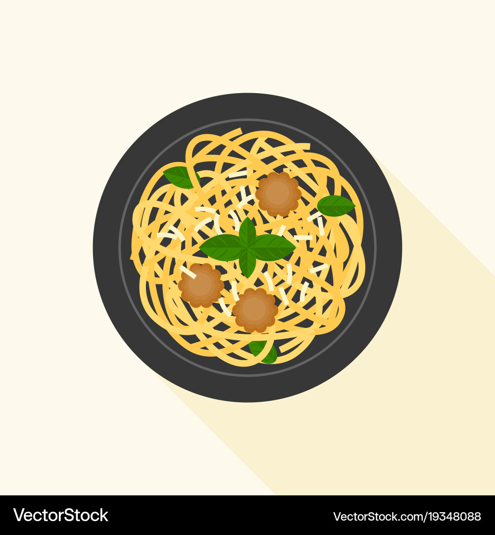 Spaghetti with Meat Sauce Royalty Free Vector Image