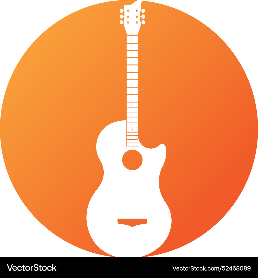 Guitar logo Royalty Free Vector Image - VectorStock