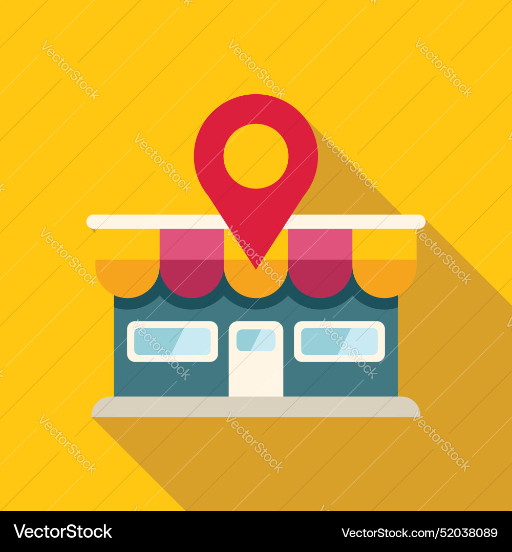 Location pin showing shop position for online Vector Image