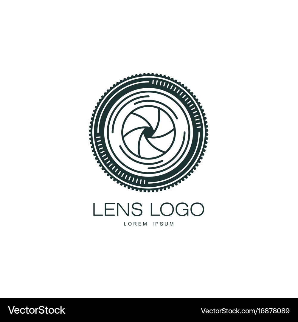 Photo camera lens icon isolated Royalty Free Vector Image