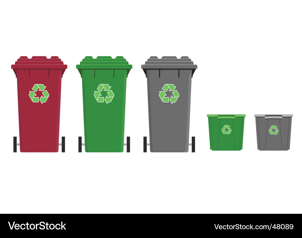 Recycling containers Royalty Free Vector Image
