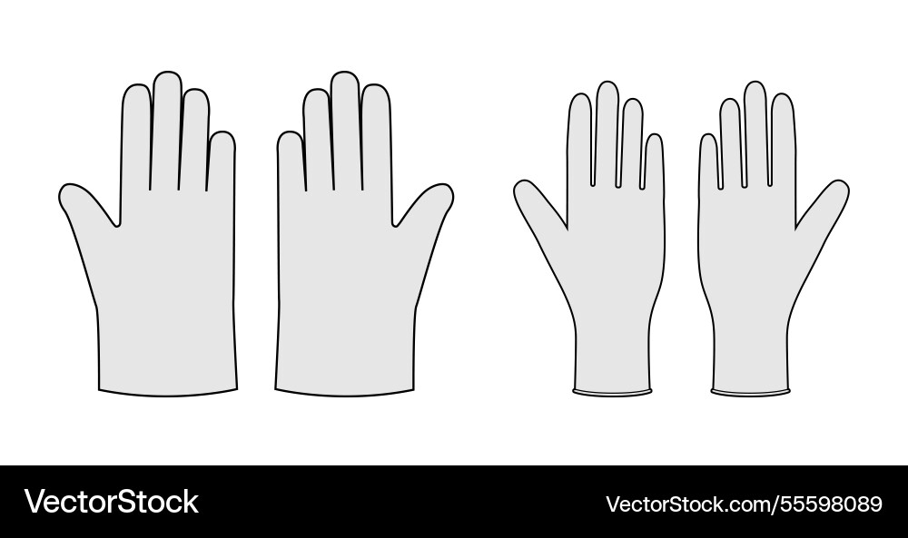 Set of poly cpe tpe and cleaning protective Vector Image