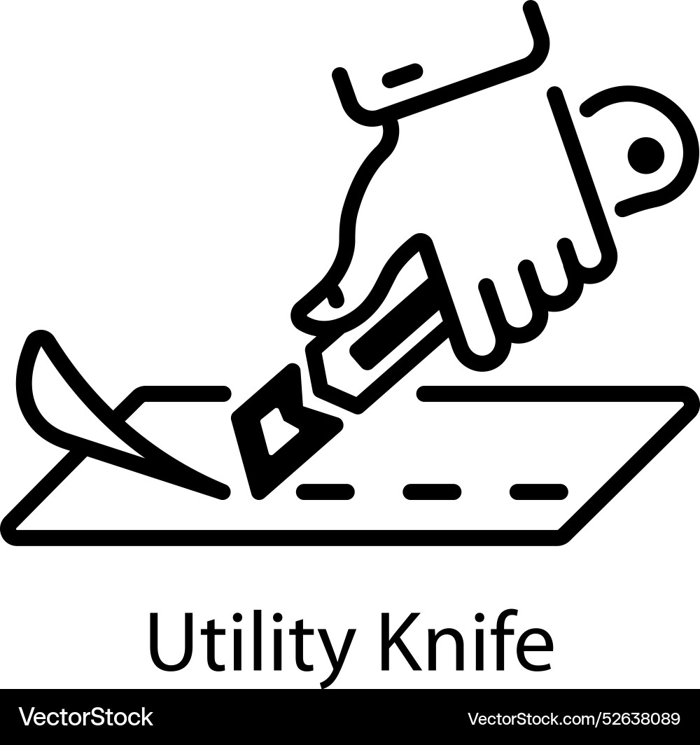 Utility knife Royalty Free Vector Image - VectorStock
