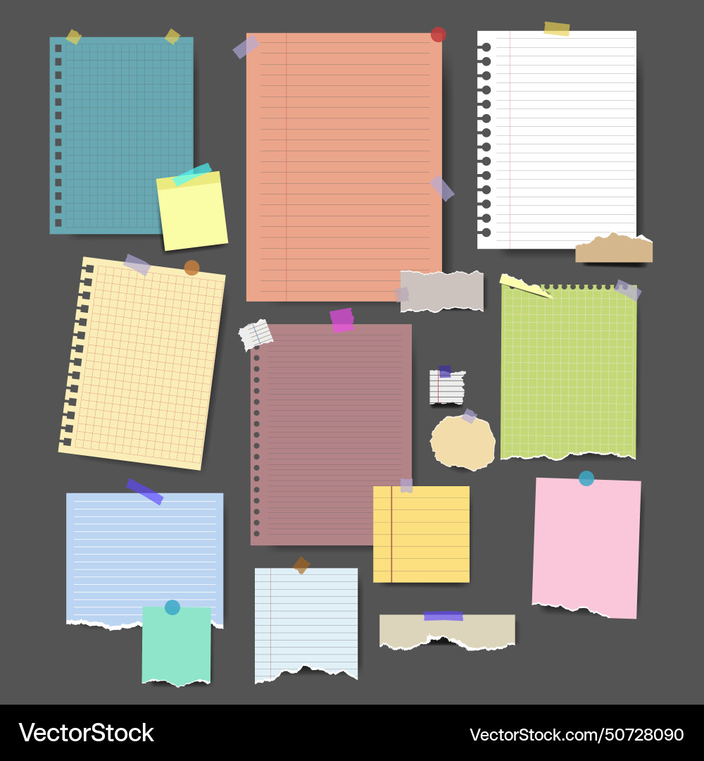 Collection of torn paper Royalty Free Vector Image