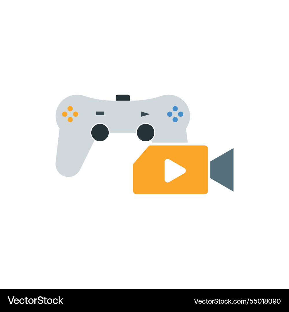 Game live streaming icon Royalty Free Vector Image
