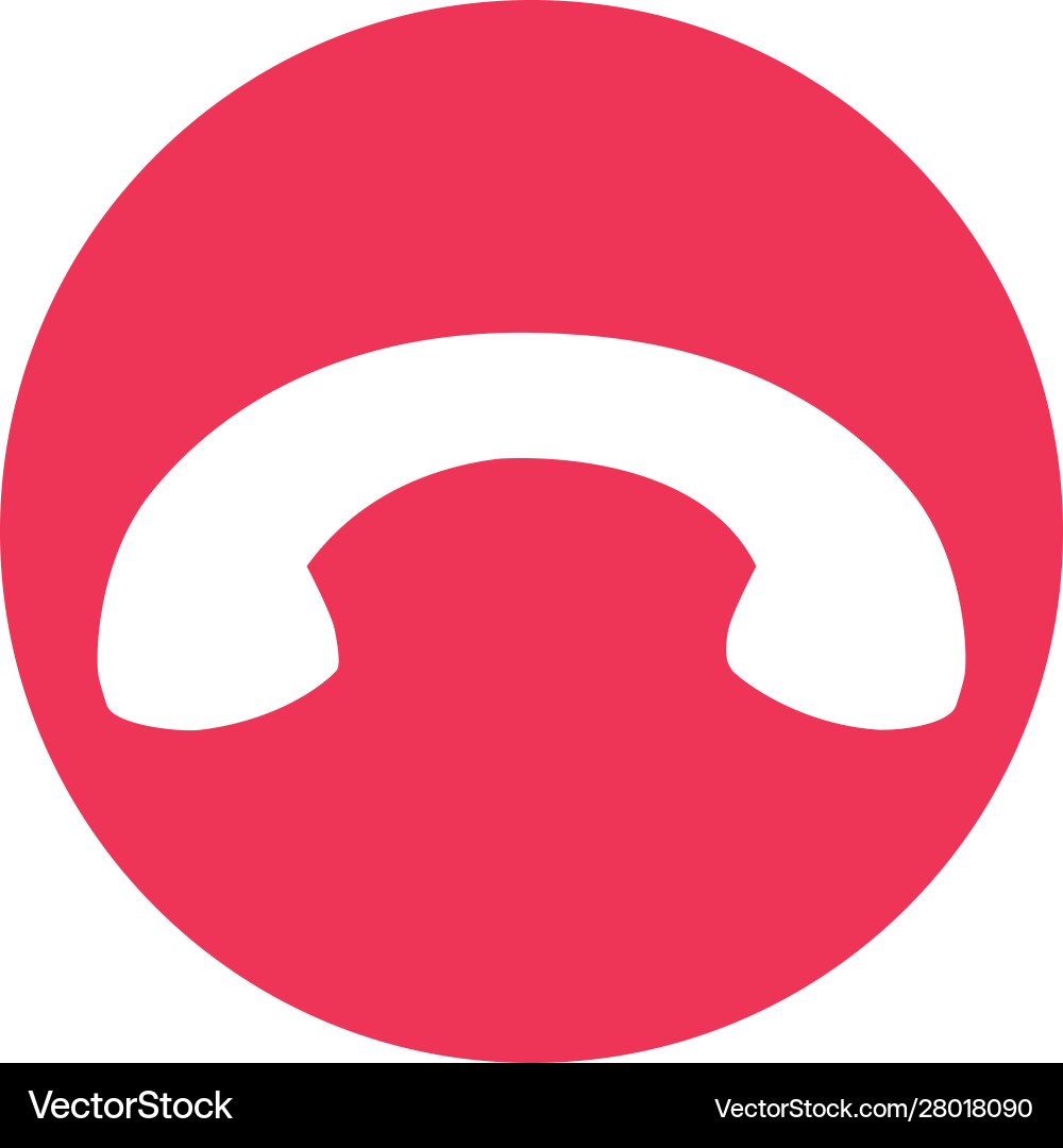 Icon hang up phone call finish Royalty Free Vector Image