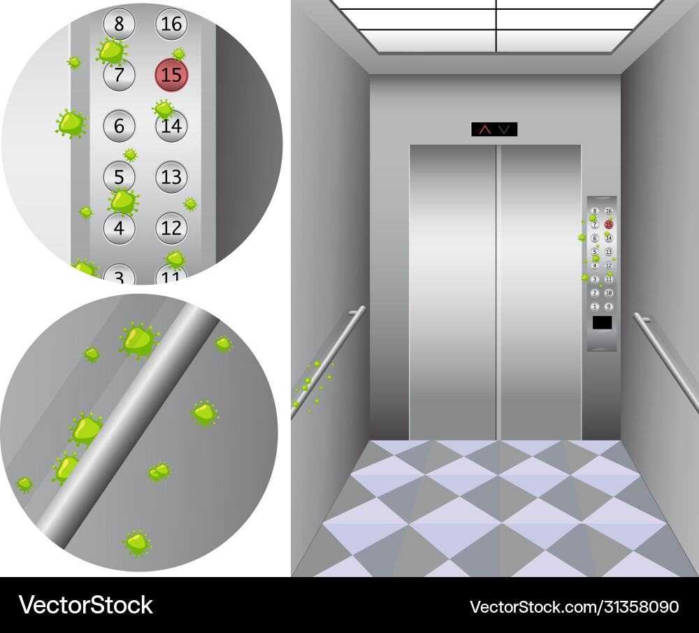 Lift full germs Royalty Free Vector Image - VectorStock