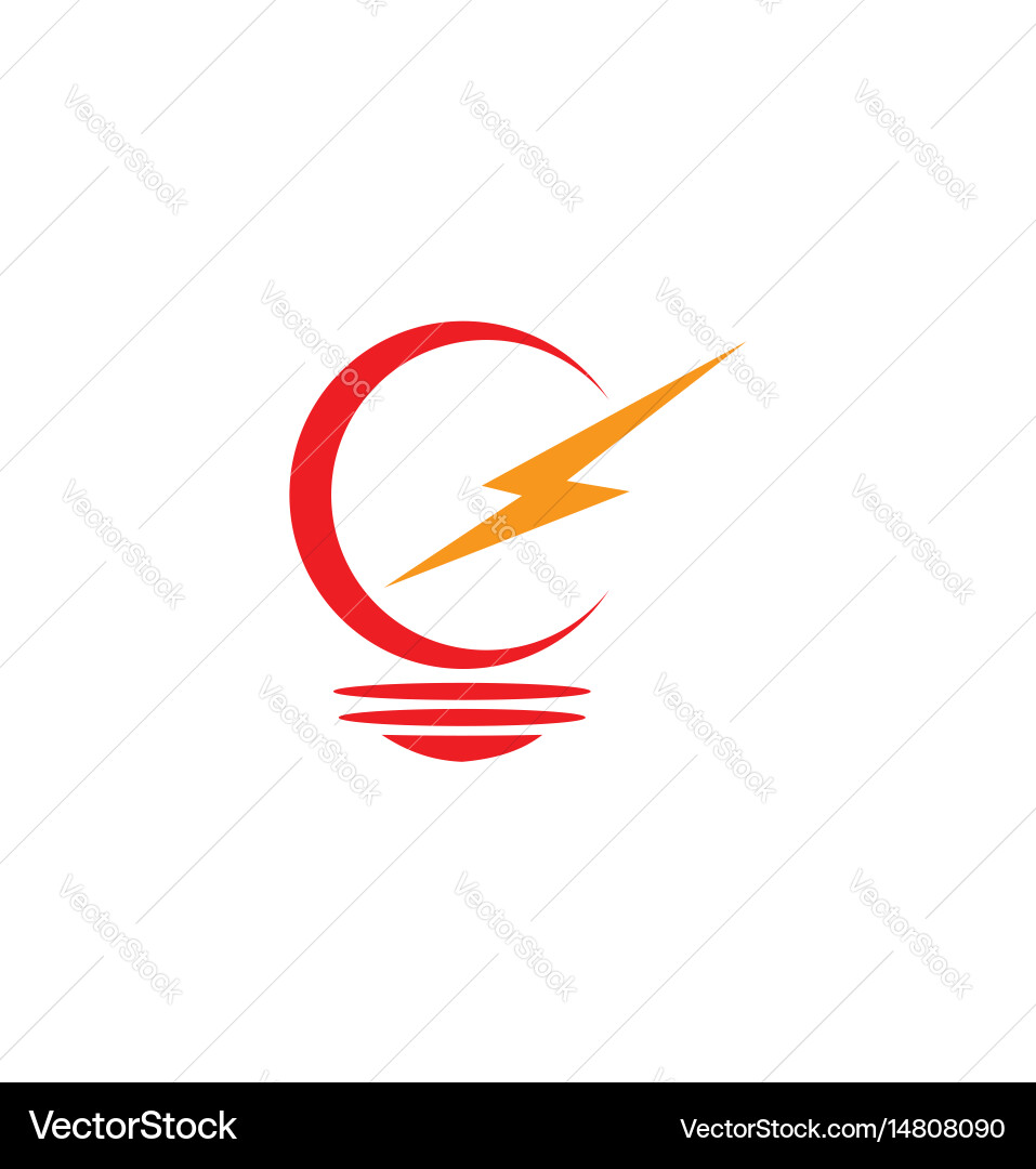 Lightbulb electric logo Royalty Free Vector Image