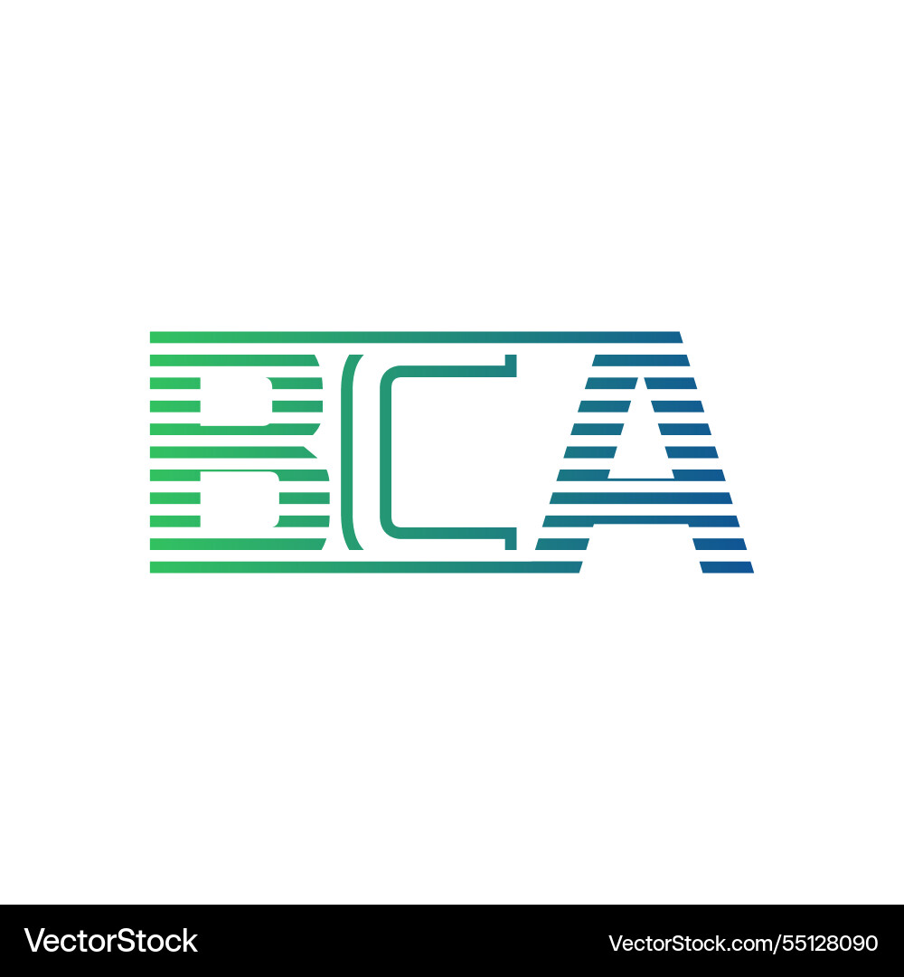Modern bca logo design letter bca minimalist Vector Image