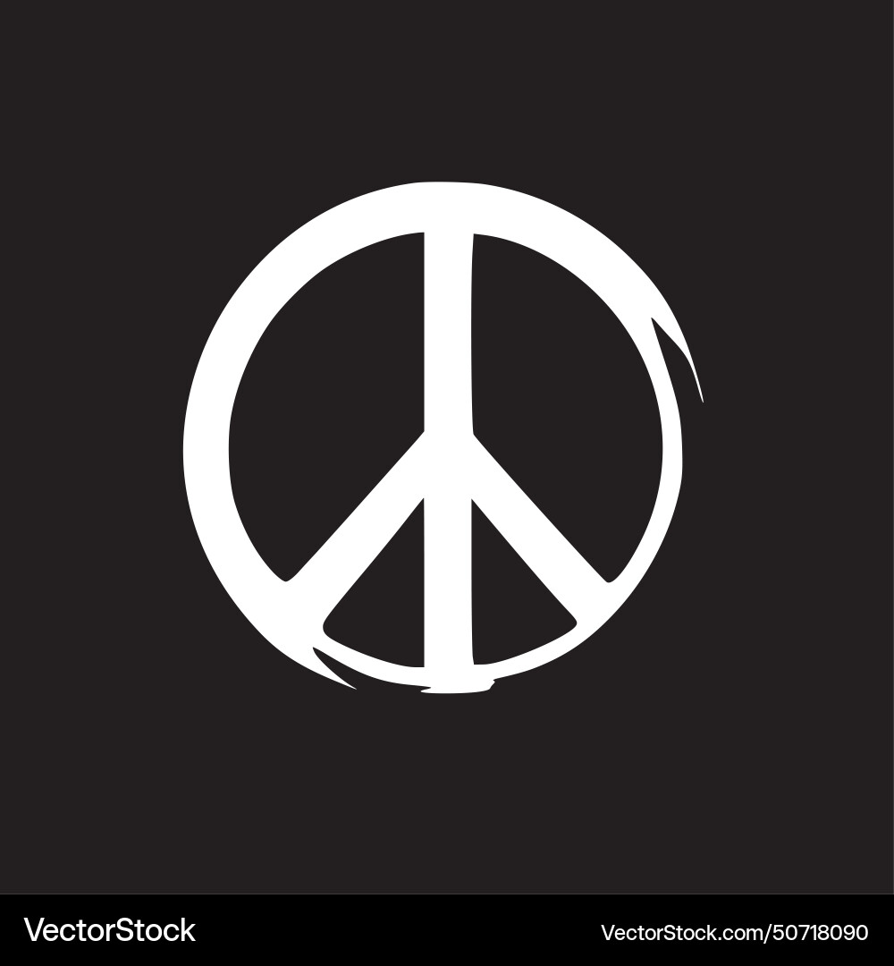 Peace - minimalist and simple silhouette Vector Image