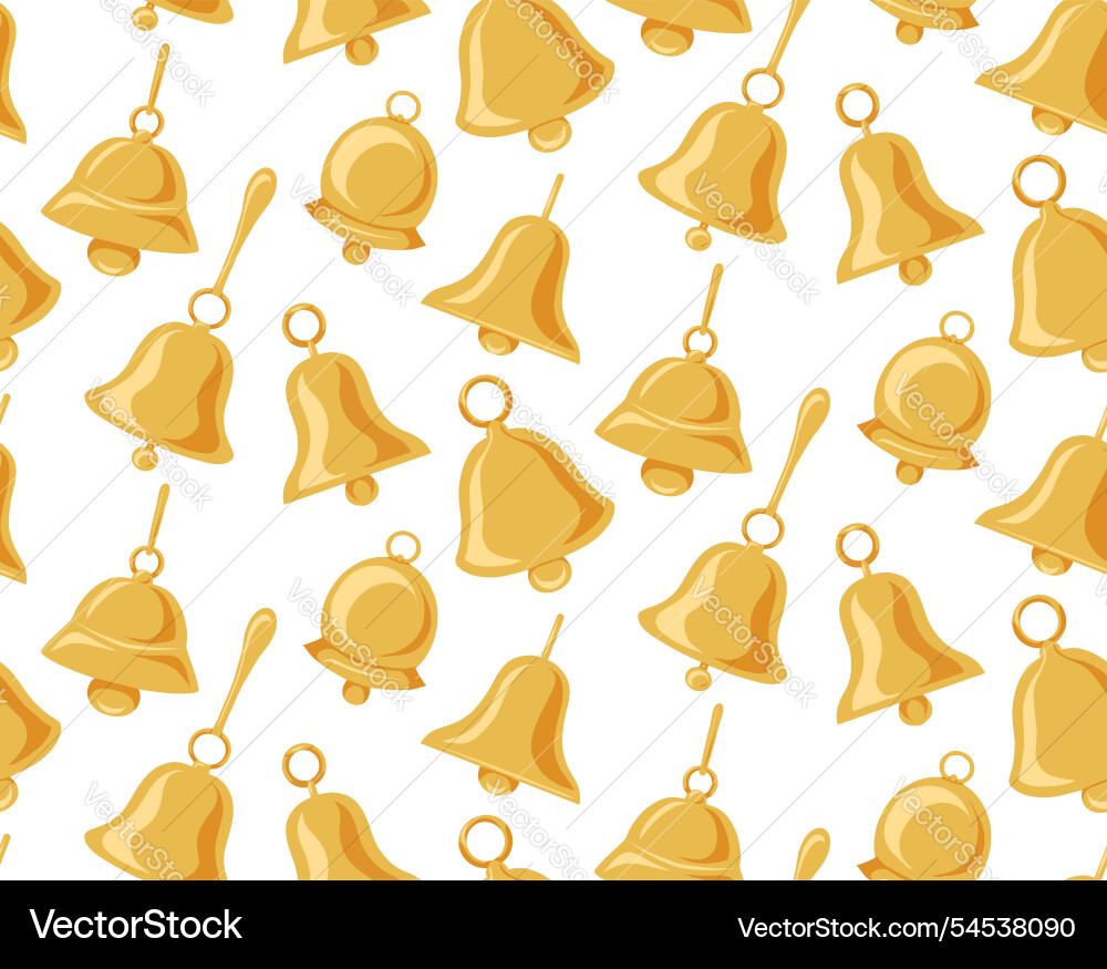 Seamless pattern with christmas bells Royalty Free Vector