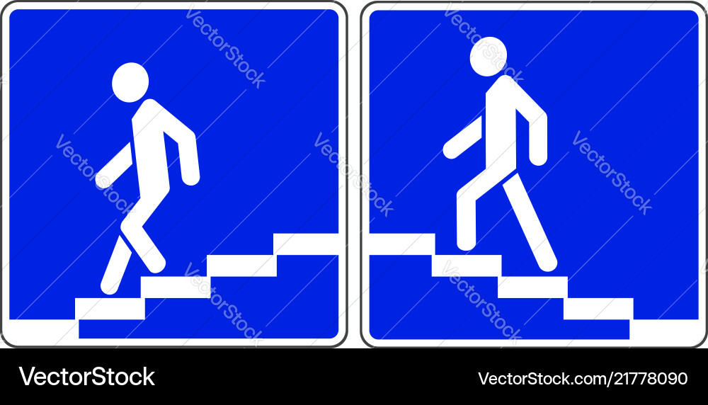 White Underpass Road Signs Royalty Free Vector Image