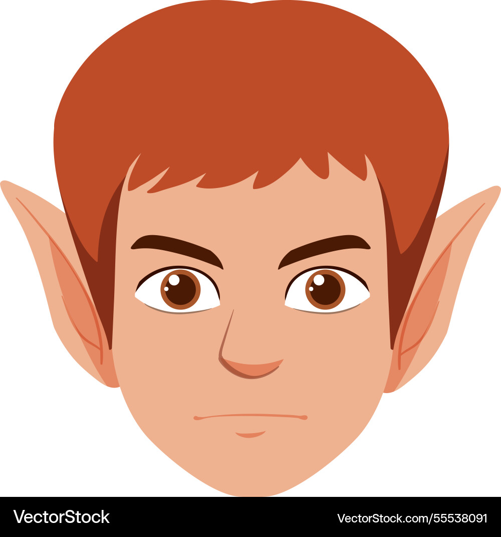 An elf with pointed ears Royalty Free Vector Image