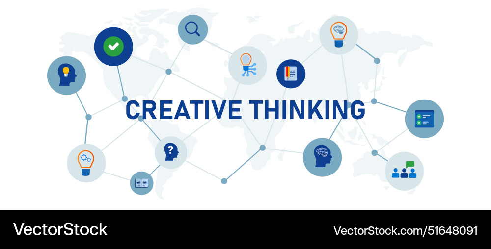 Creative thinking solution inspiration idea Vector Image