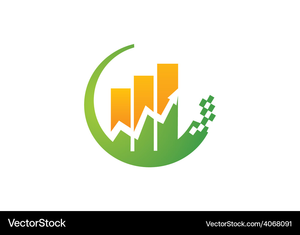 Finance graph arrow logo Royalty Free Vector Image
