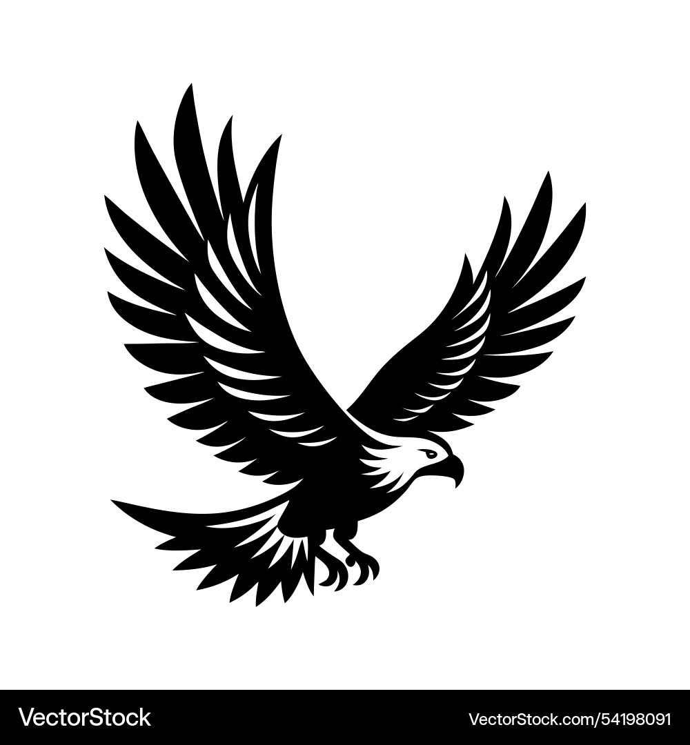 Flying eagle design majestic bird Royalty Free Vector Image