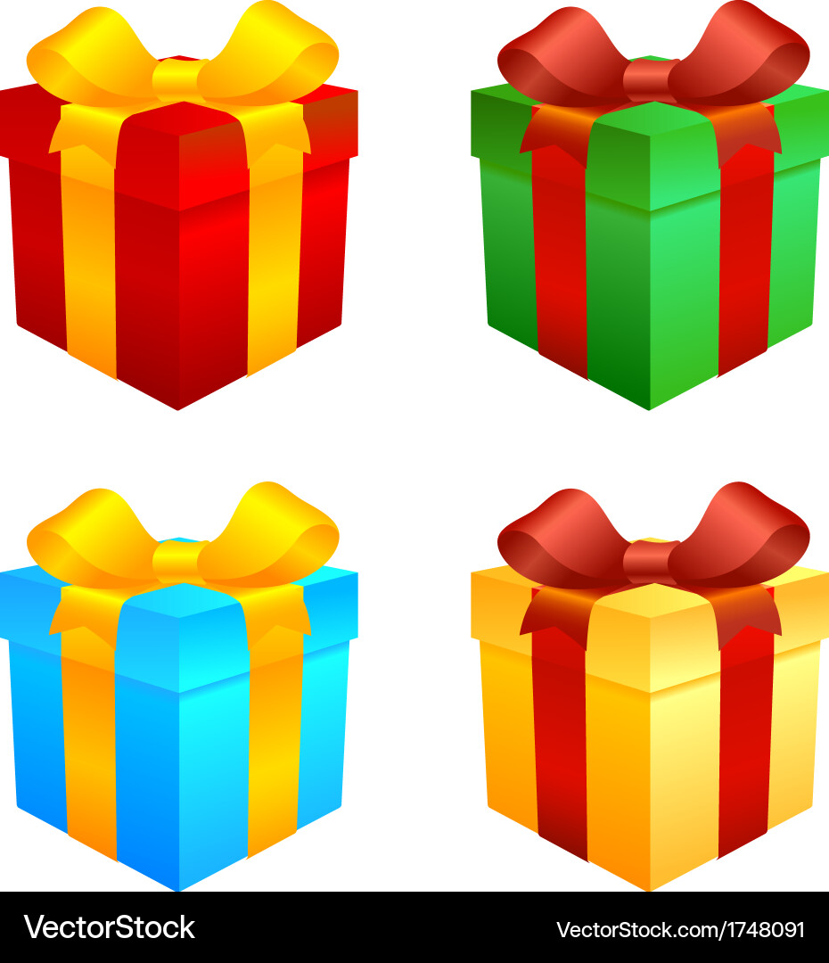 Gift boxes Royalty Free Vector Image - VectorStock
