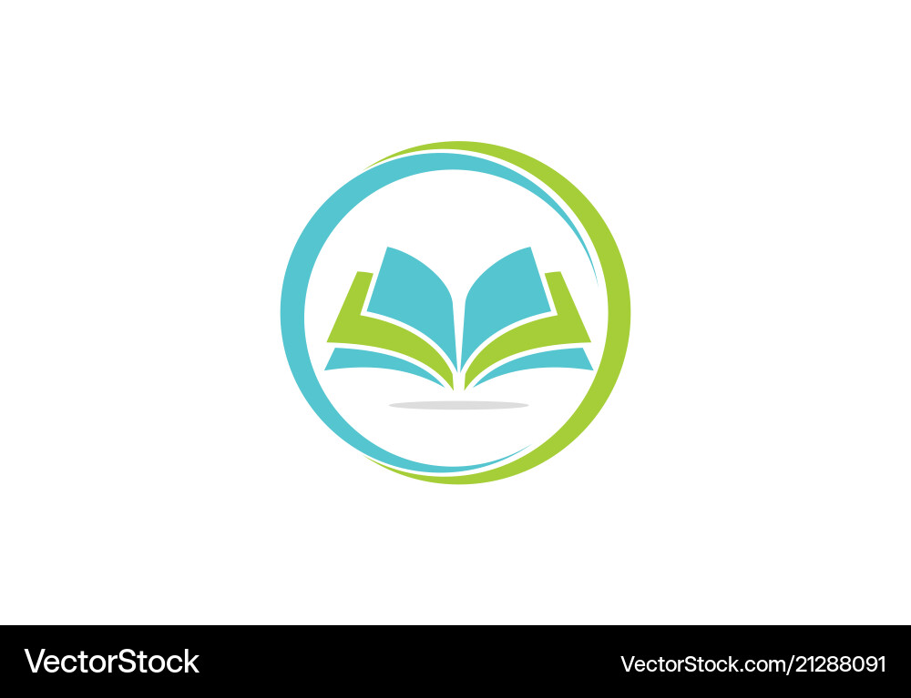 Open book education logo Royalty Free Vector Image