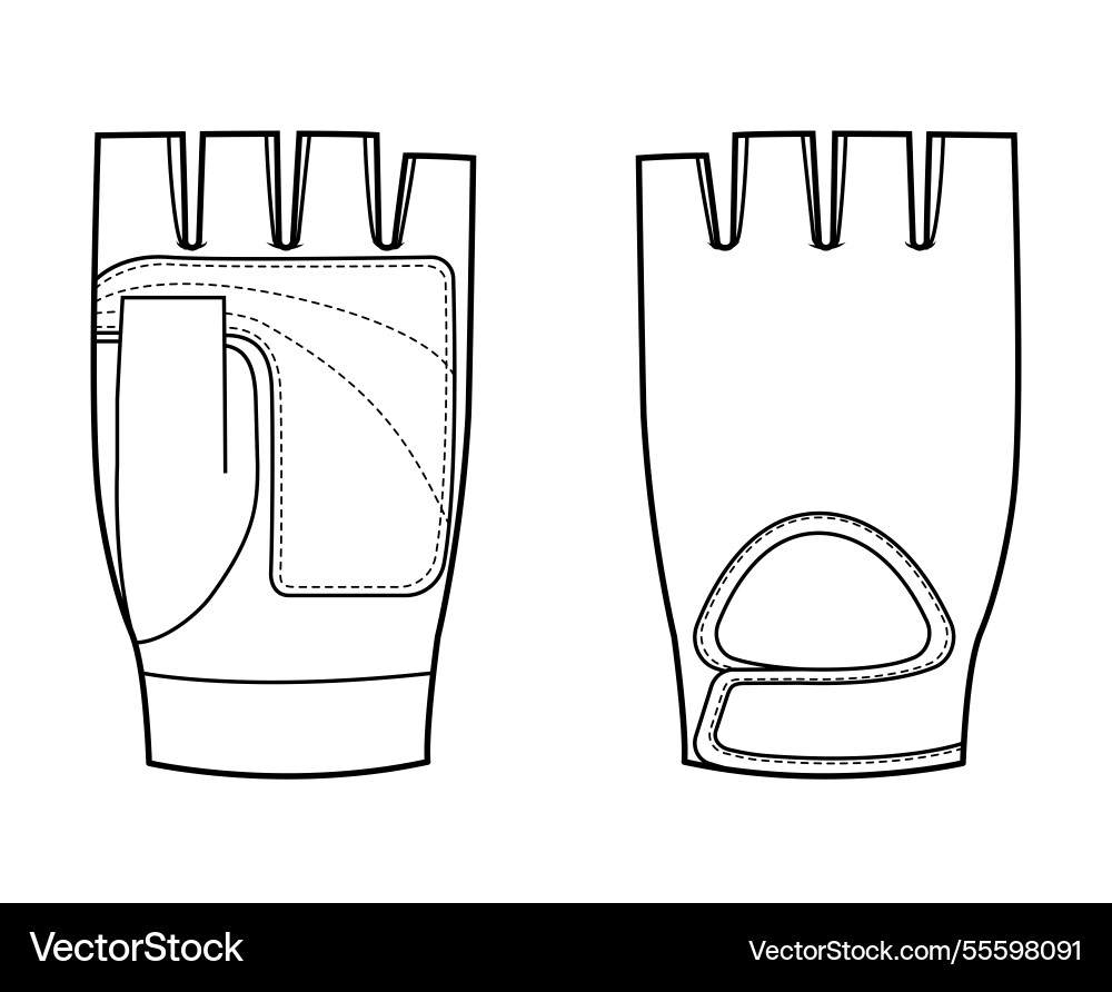 Workout gloves fashion hand accessory Royalty Free Vector