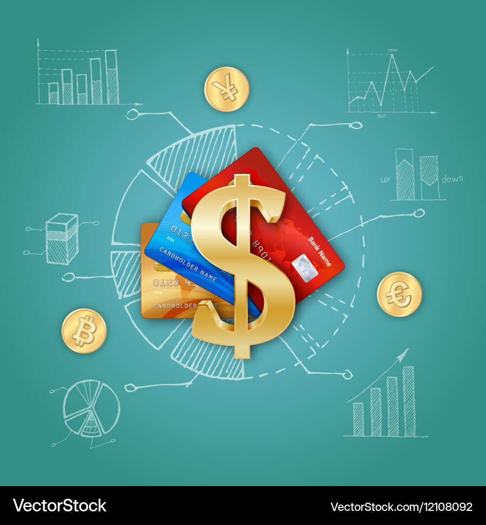1609sm002085m004c3realistic money Royalty Free Vector Image