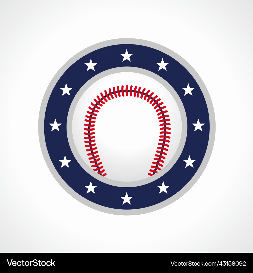 Baseball emblem logo Royalty Free Vector Image