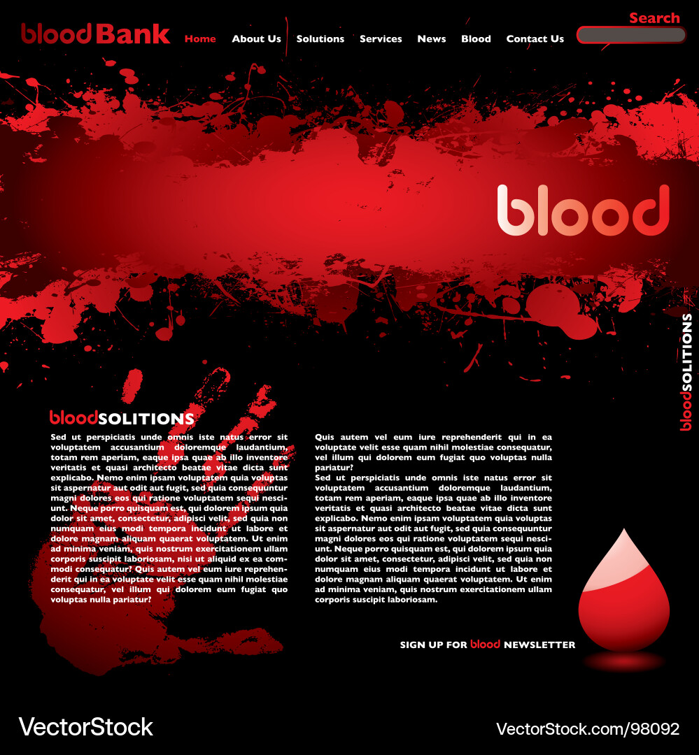 Blood web Royalty Free Vector Image - VectorStock