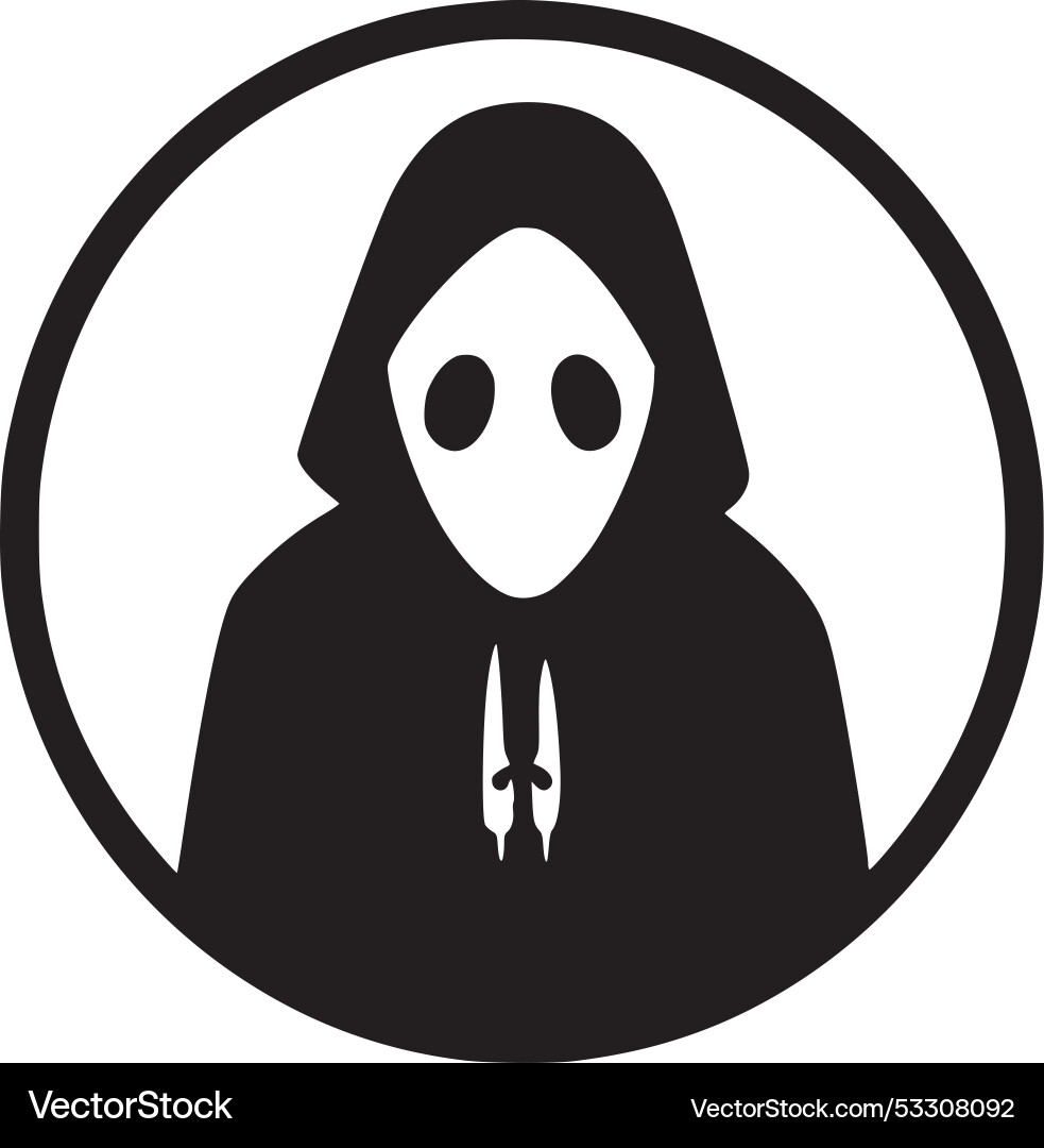Death - minimalist and simple silhouette Vector Image