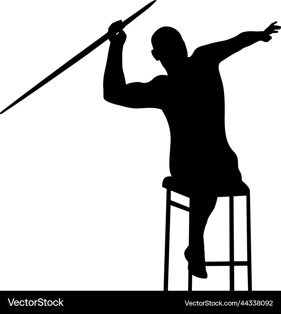 Disabled athlete javelin throw Royalty Free Vector Image