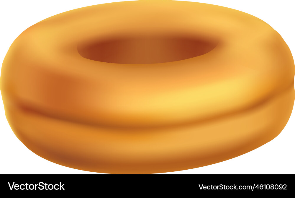 Donut without topping composition Royalty Free Vector Image