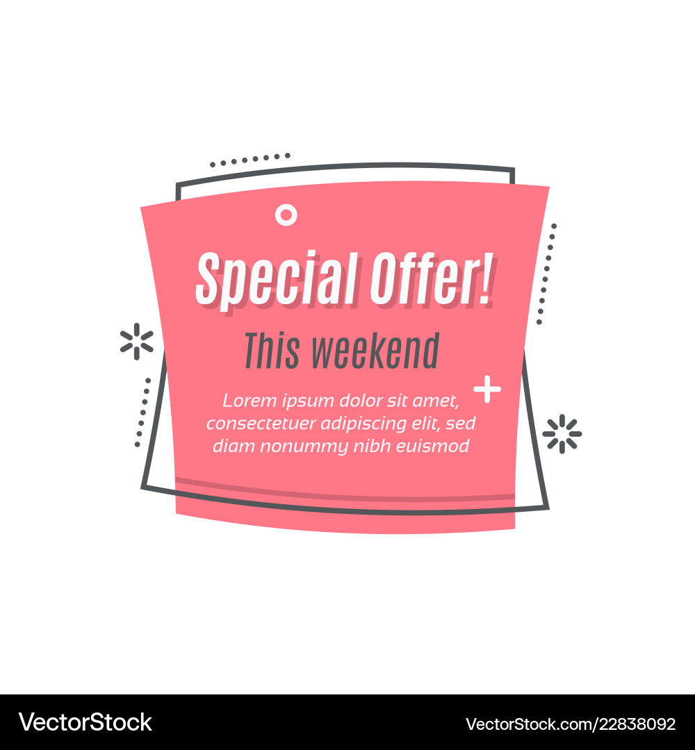 Flat linear promotion ribbon banner scroll price Vector Image