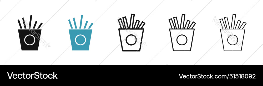 French-fries icon Royalty Free Vector Image - VectorStock