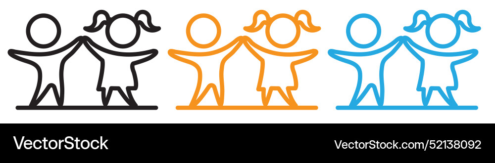 Kids or children logo set collection for web app Vector Image