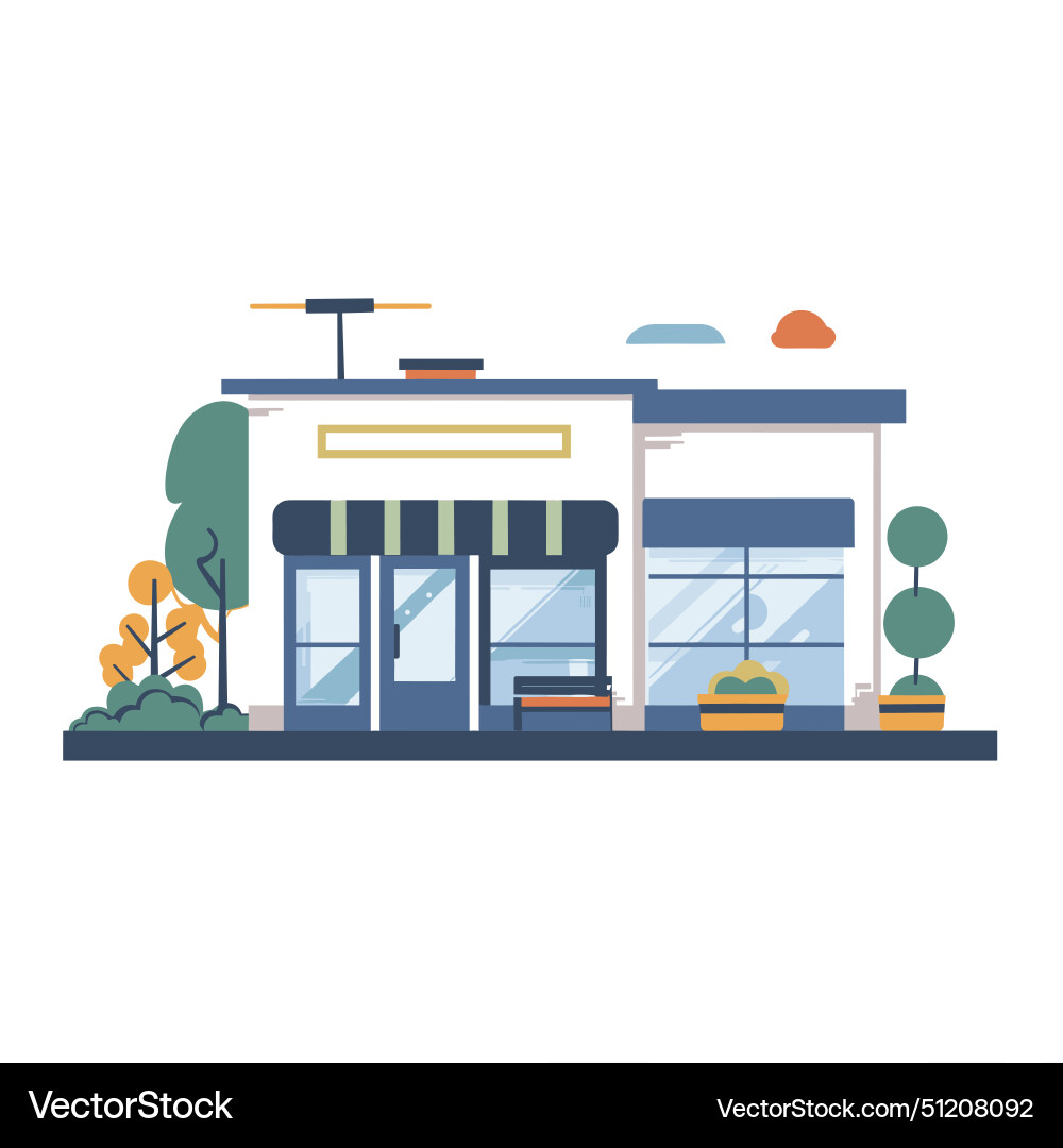 Modern storefront Royalty Free Vector Image - VectorStock