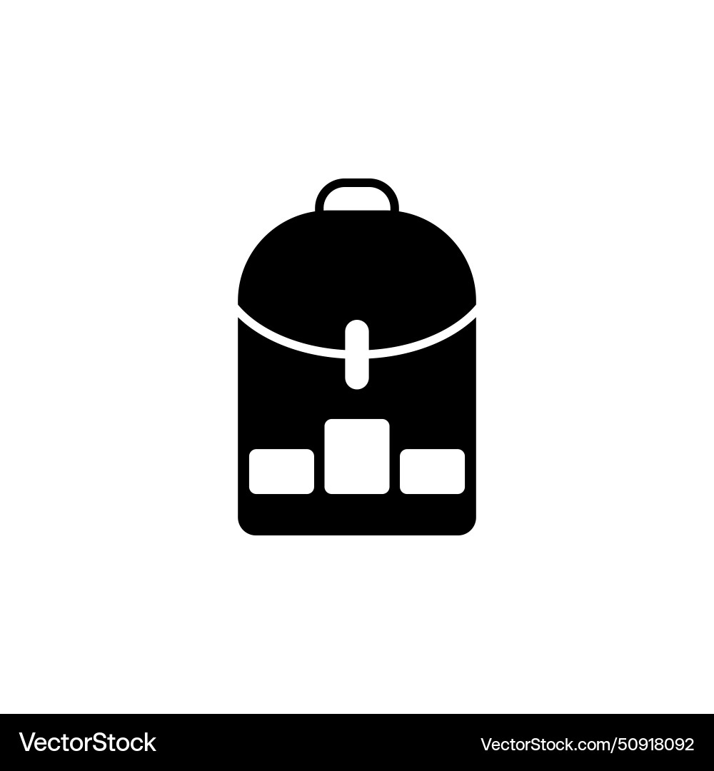 School bag flat icon Royalty Free Vector Image
