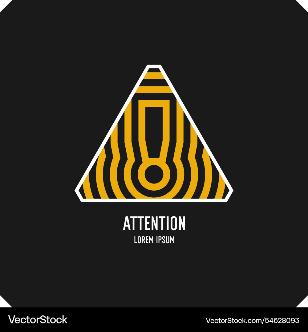 A warning sign and icon informational poster Vector Image