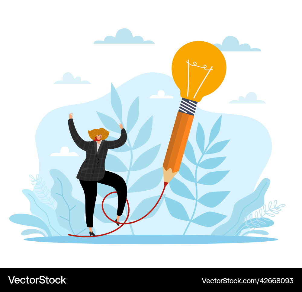 Developing idea using imagination creative Vector Image
