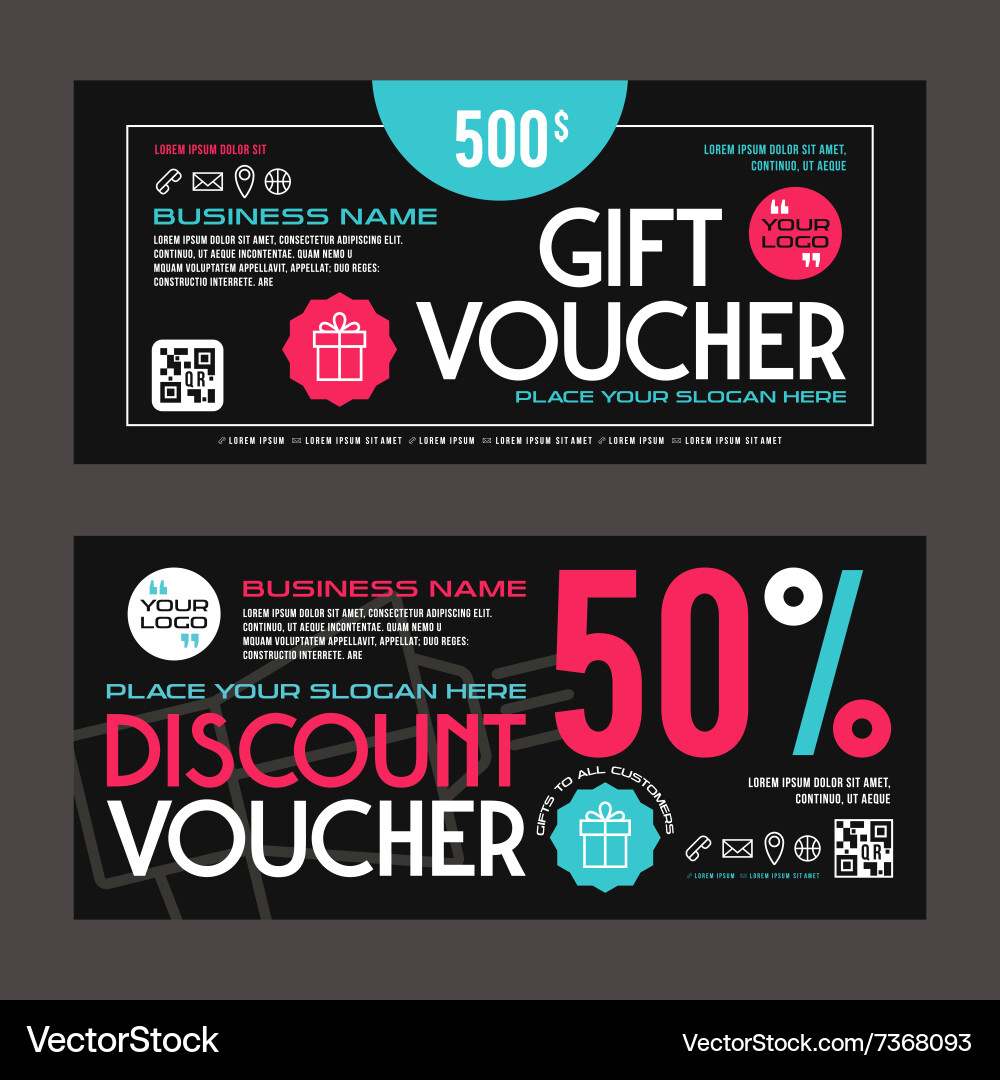 Discount and gift voucher template Royalty Free Vector Image