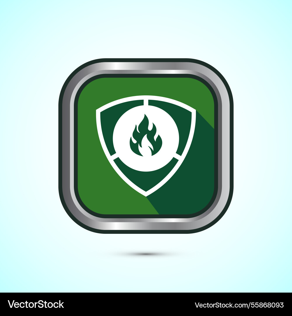 Fire resistant icon design fire flame protection Vector Image