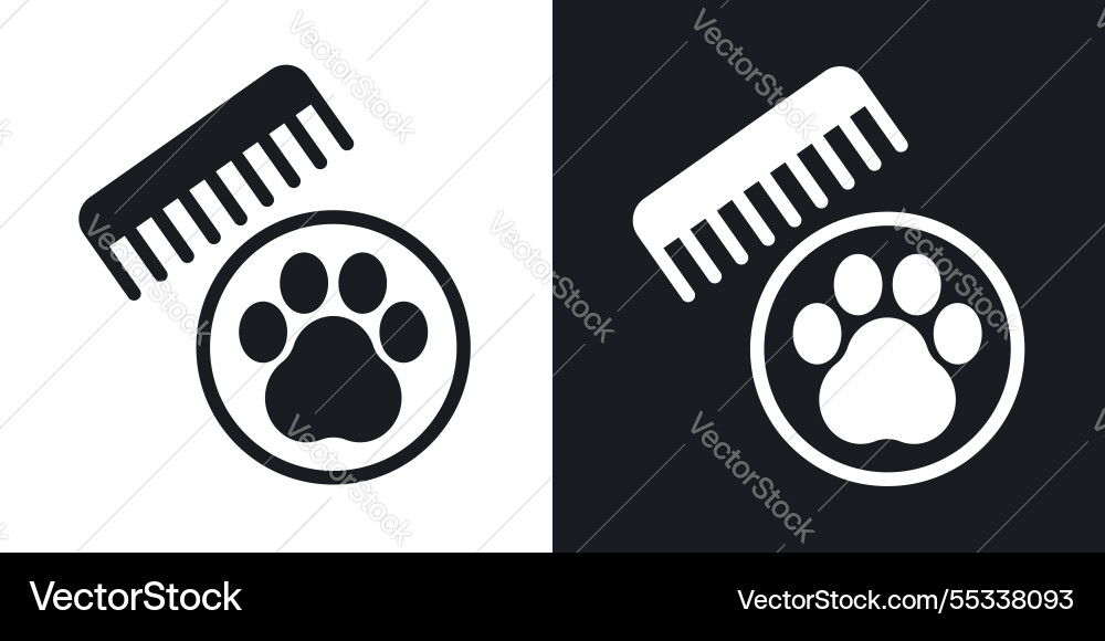 Pet grooming icons set black and colored style Vector Image