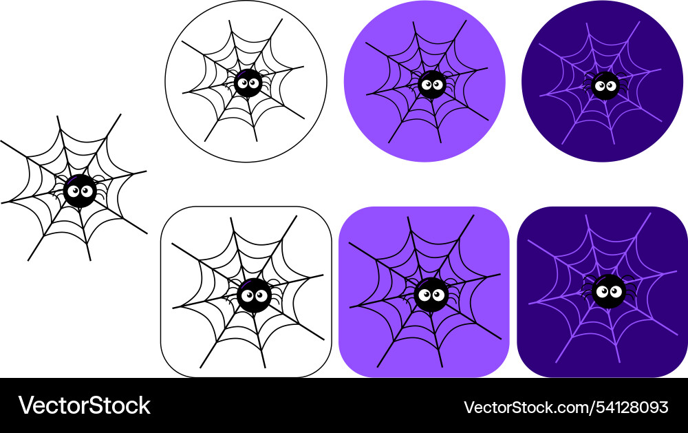 Spider web logo template design Royalty Free Vector Image
