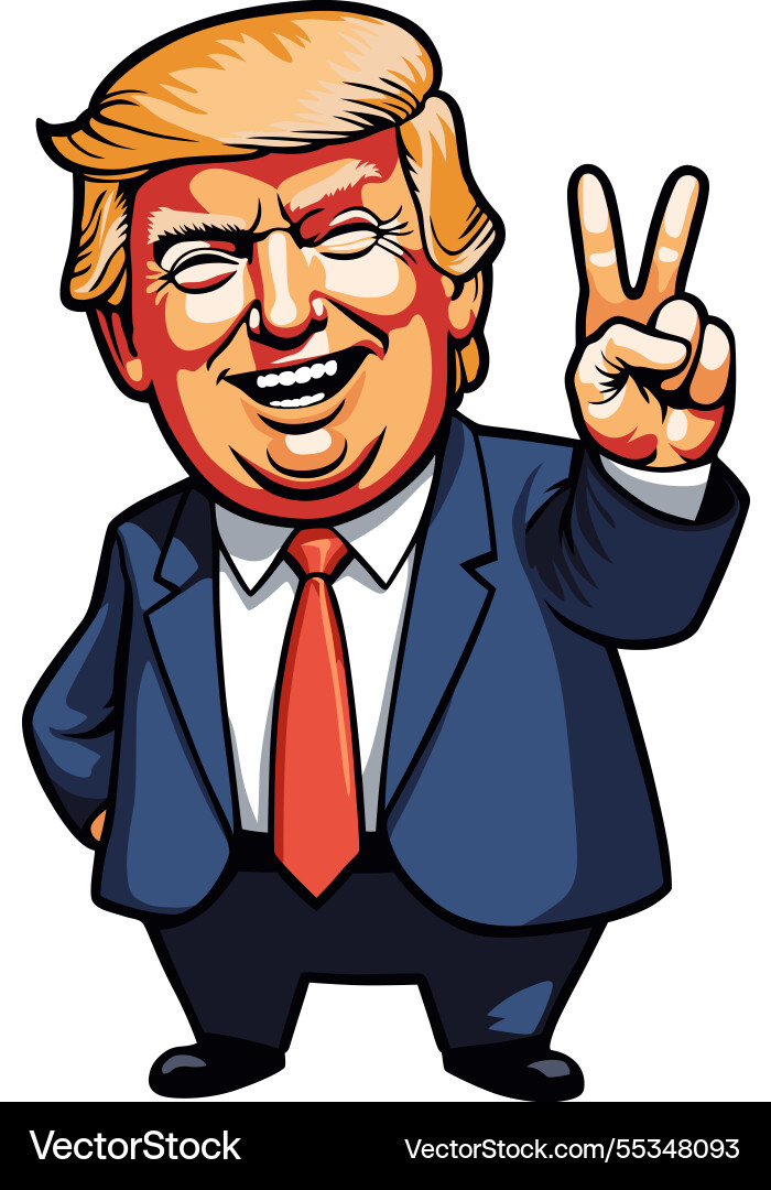 Trump peace Royalty Free Vector Image - VectorStock