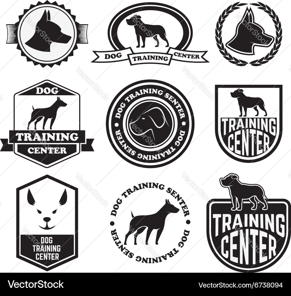 Dog training senter Royalty Free Vector Image - VectorStock
