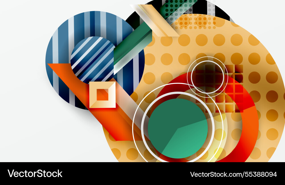 Dynamic complex geometric abstract background Vector Image