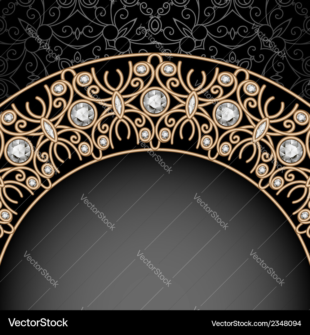 Gold jewelry background Royalty Free Vector Image