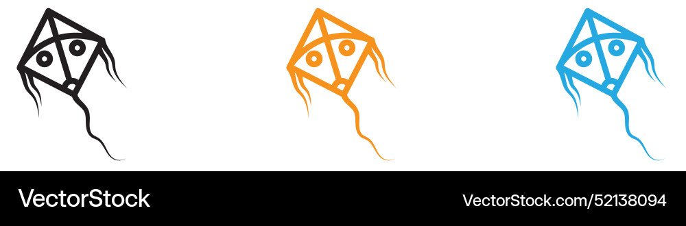 Kite logo set collection for web app ui Royalty Free Vector