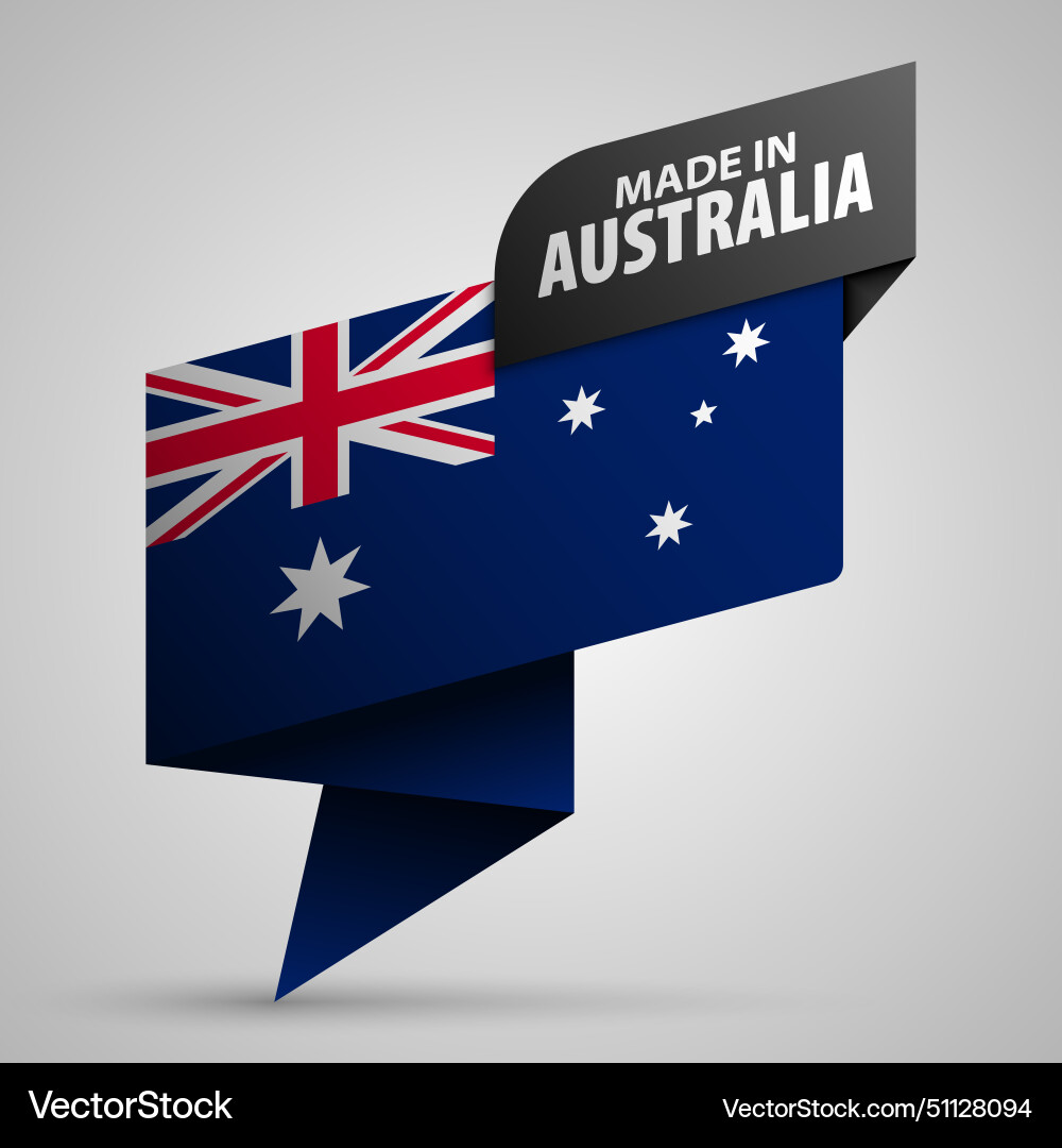 Made in australia graphic and label Royalty Free Vector