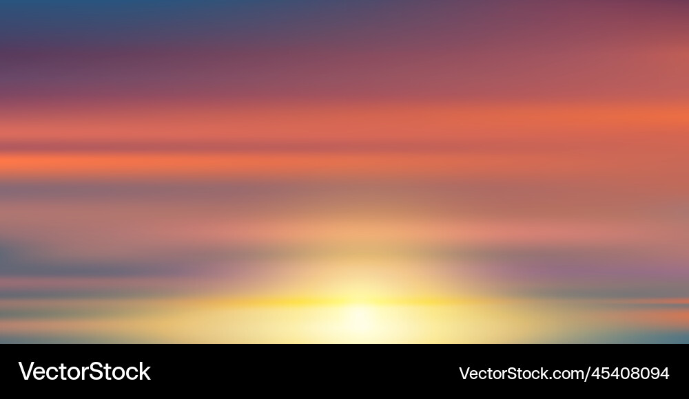 Sky sunset evening Royalty Free Vector Image - VectorStock