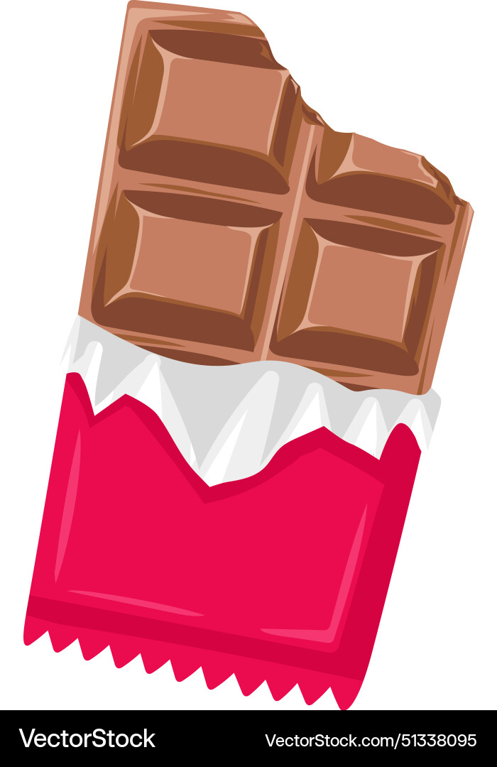Chocolate bar candy Royalty Free Vector Image - VectorStock