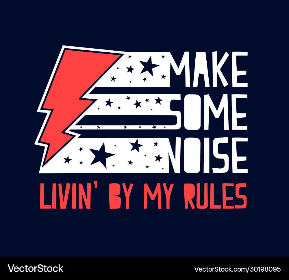 Hand drawn rock and roll elements slogans Vector Image